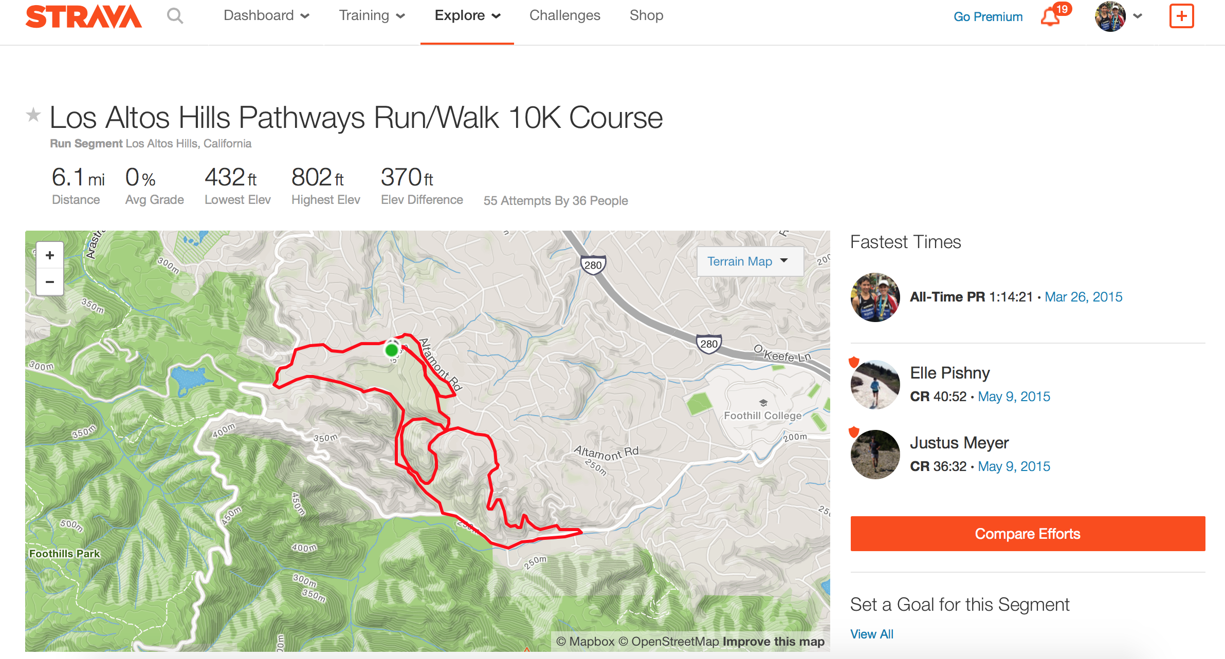 Strava Challenge | Los Altos Hills Pathways Run/Walk